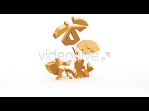 Falling and Breaking Dollar Sign