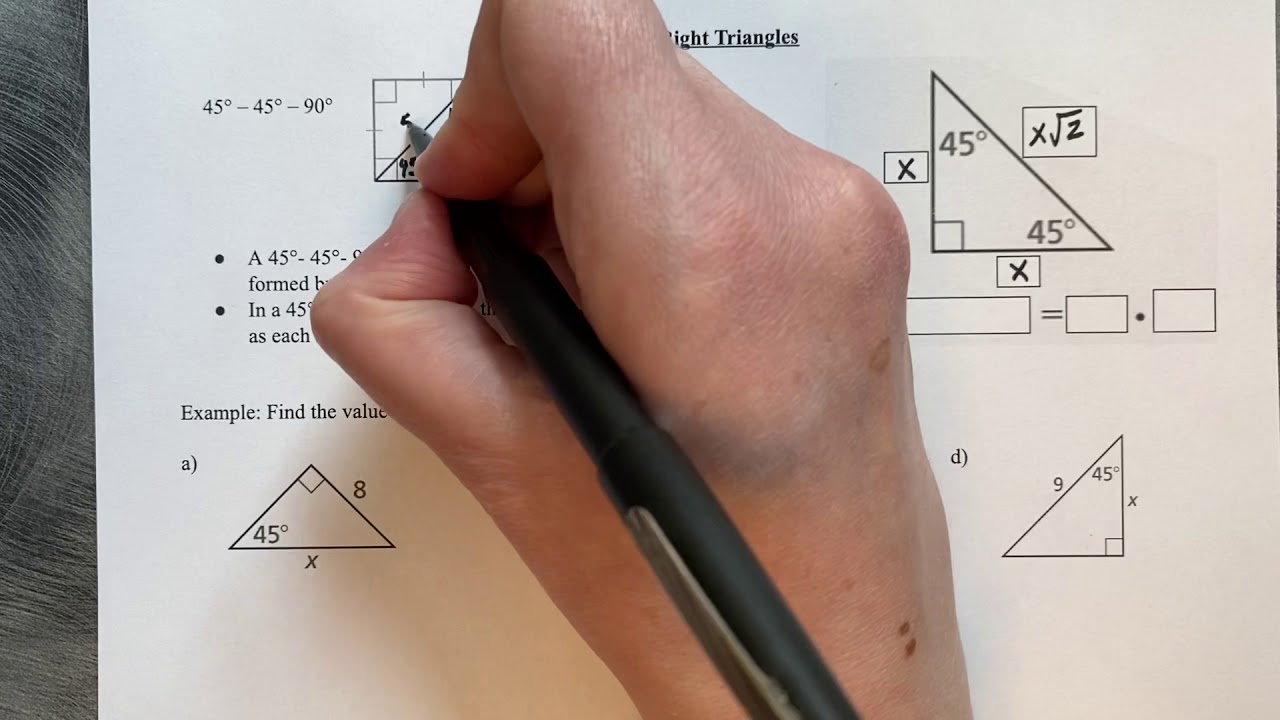 10.1 and 10.2 Similar Right Triangles (Geometric Mean) & Special Right Triangles
