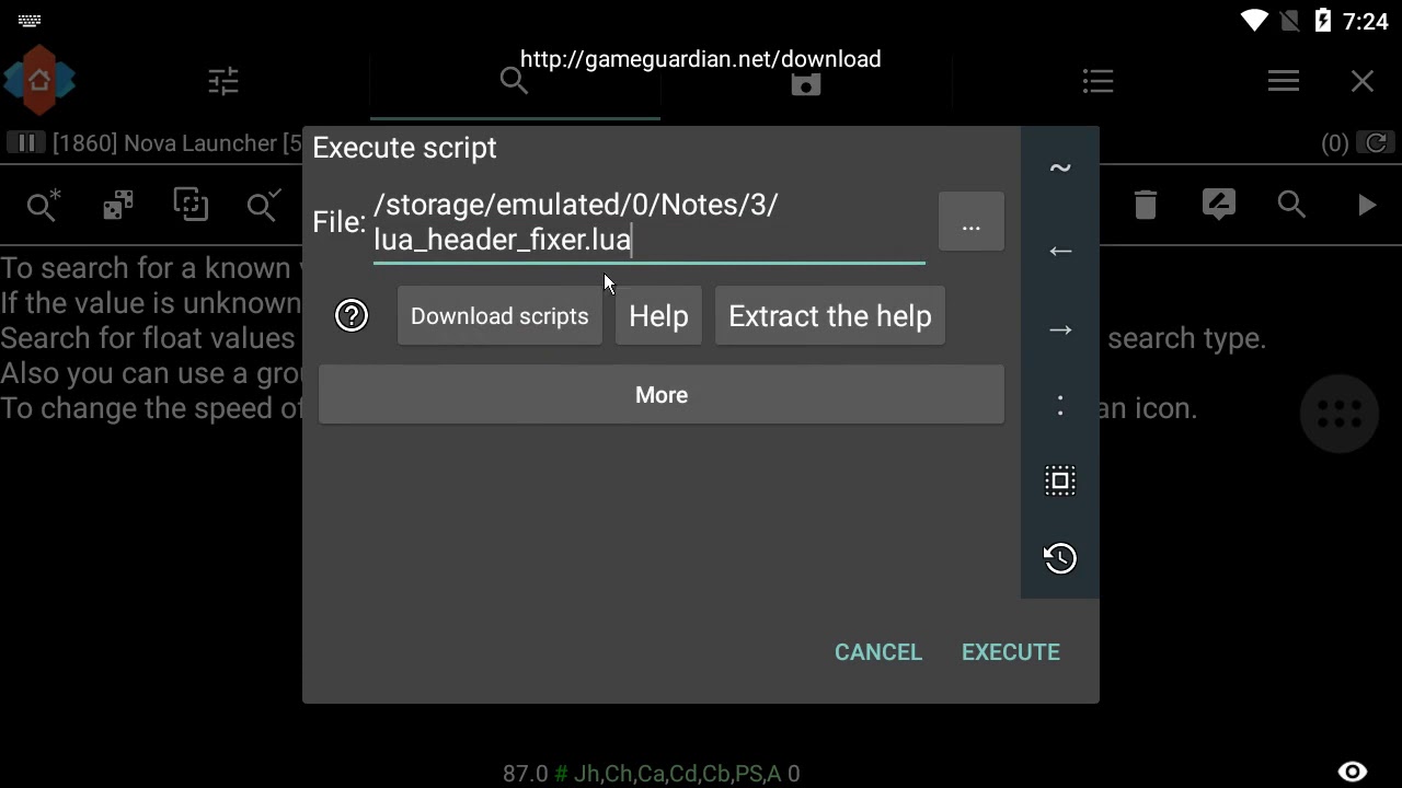 Fix invalid binary script header - GameGuardian