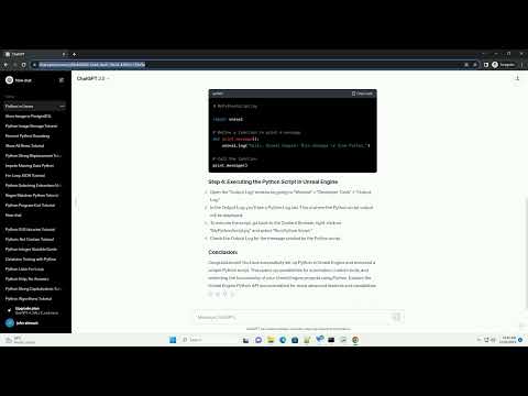 how to use python in unreal engine