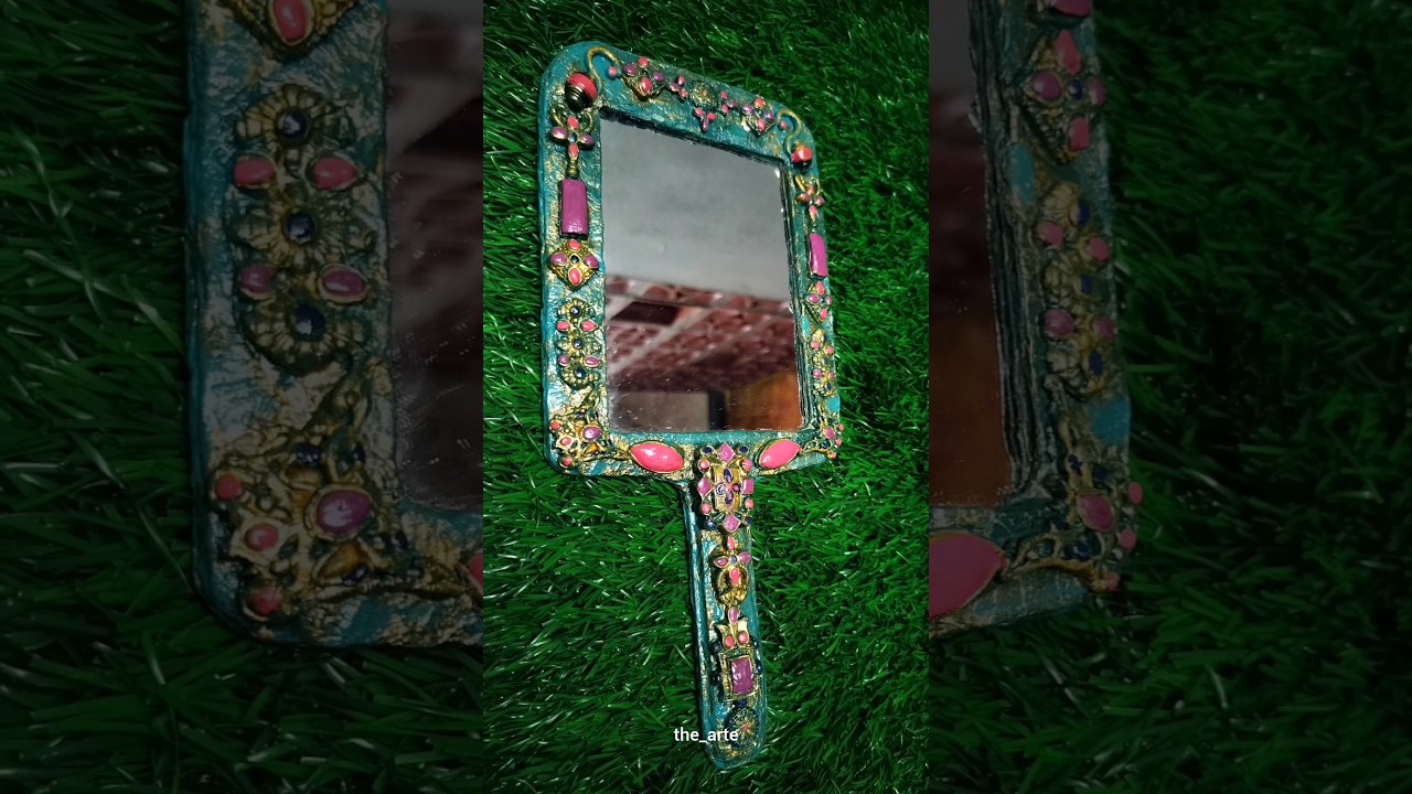 DIY mirror art work | mouldit | cardboard ideas | clay art | #diy #trending #yt #upcycling #shorts