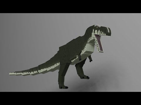 Minecraft-esque Blockbench T. rex