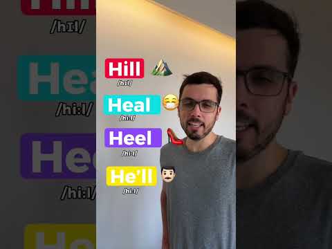 Hill, heal, heel and he'll. What's the difference? #englishhero #inglesfacil #ingles #inglesonline