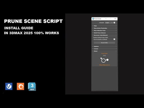 Prune Scene Script install Guide in 3dmax 100% Work
