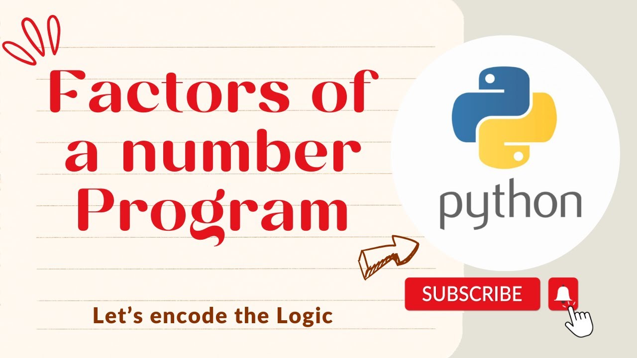 Factors of a number program using for loop & while loop in python || Python Tutorials for Beginners