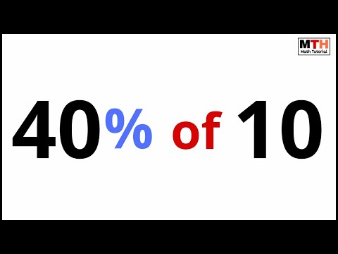 40 percent of 10, Find 40% of 10
