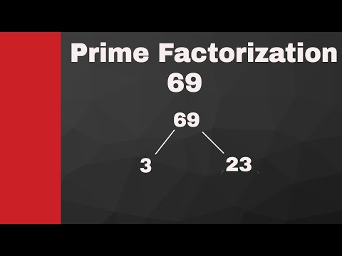 Prime factorization and Factor Trees for 36 and 69