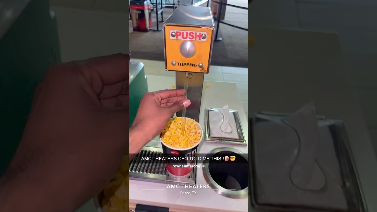 SECRETS FROM AMC THEATERS CEO👨🏻‍💼🍿 #amc #movie #popcorn