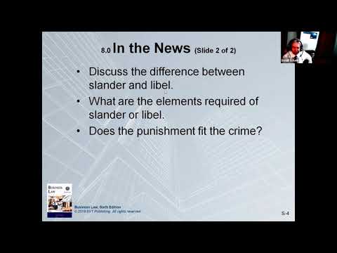 Defamation, Slander, and Libel (Business Law 101, #49)