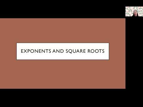 MA104 Exponents and Square Roots