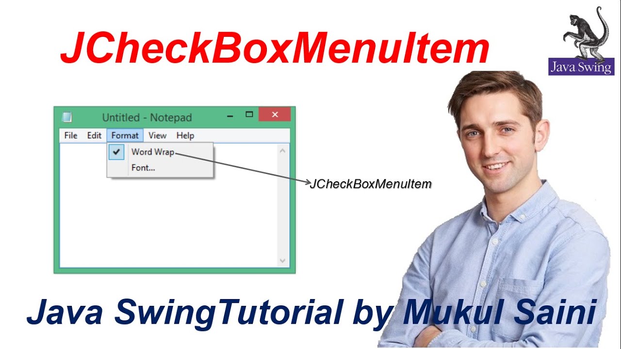 #38 Java Swing Tutorial | JCheckBoxMenuItem in java