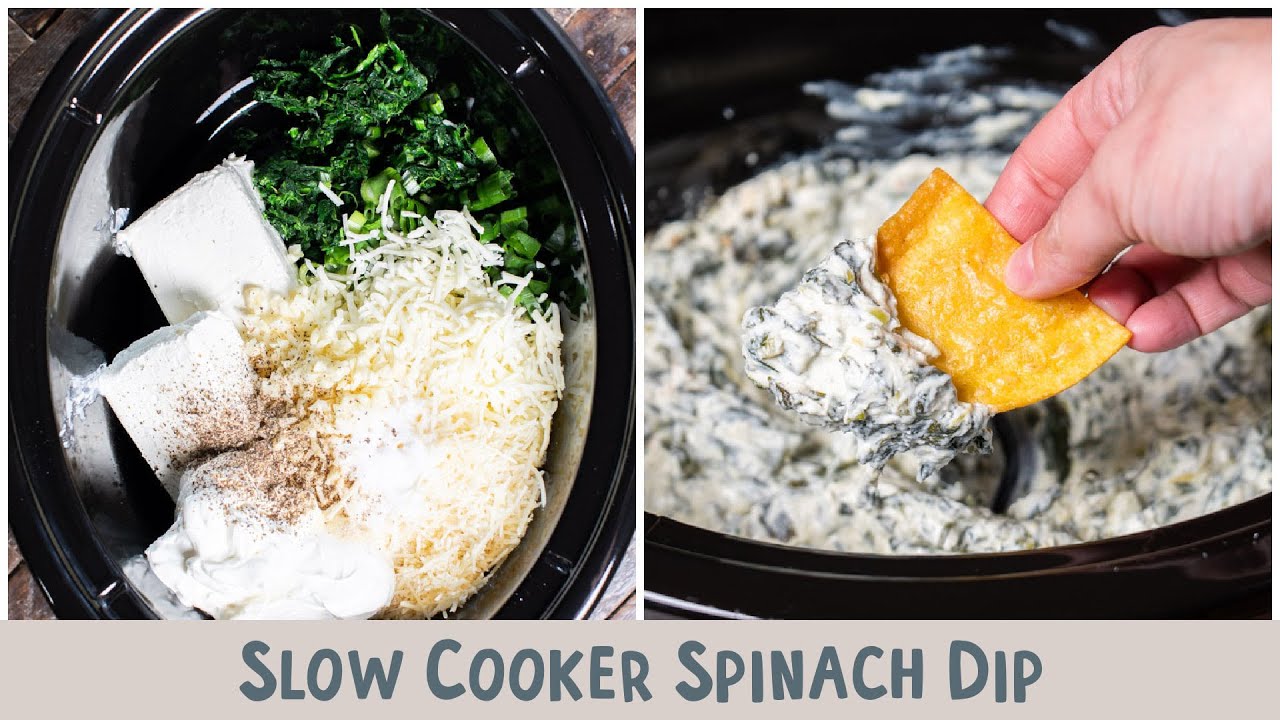 Slow Cooker Spinach Dip {A must try!} 🍃🧀