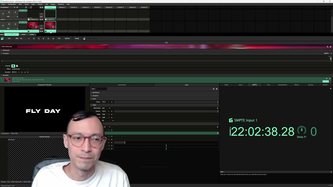 Resolume Timecode Example File and Tutorial