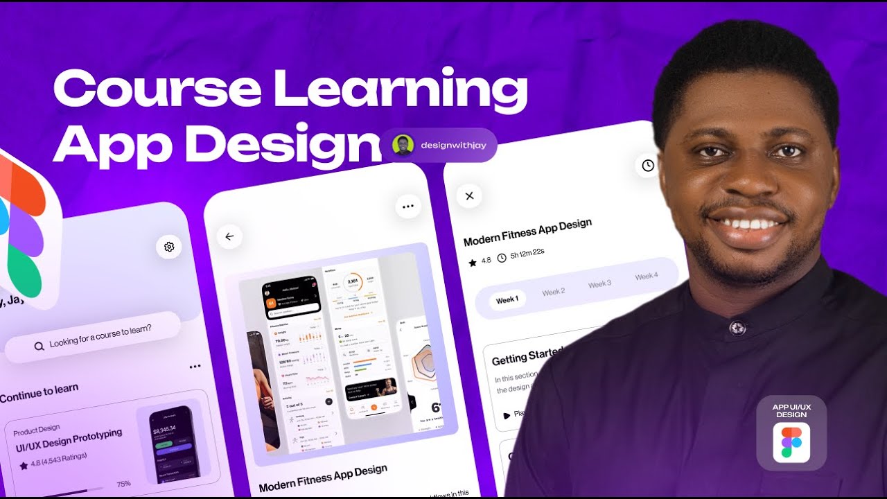 Course Learning App – Figma UI Design Tutorial