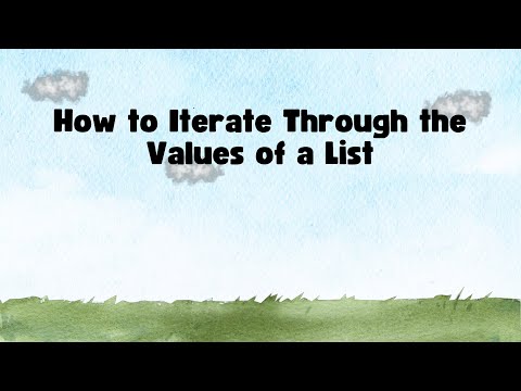 How to Iterate Through the Values of a List