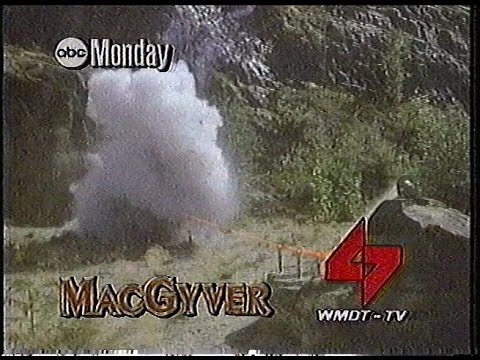 WMDT-TV - MacGyver ABC promo (March 1990, :15)