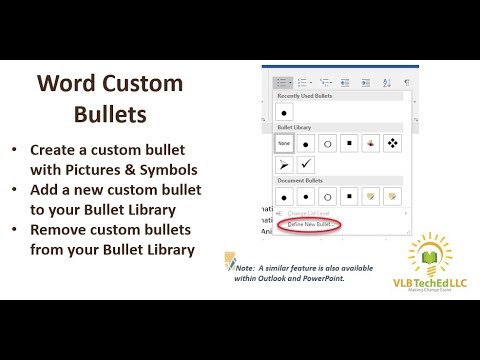 Word - Creating and Using Custom Bullets