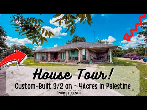 3 Bed 2 Bath on ~4 Acres Country FarmHouse Tour - house For Sale in Palestine TX