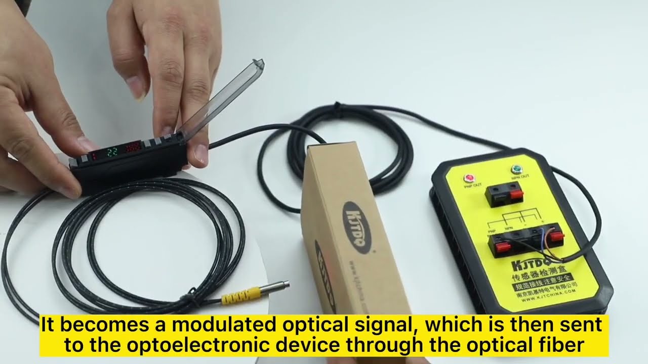 Digital Fiber Optic Sensor/Amplifier Wiring and Setting