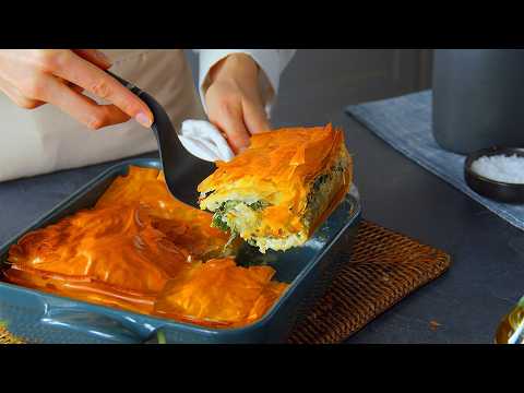 Spanakopita: A Delicious Traditional Greek Spinach & Feta Pie Baked In Crispy Phyllo Dough