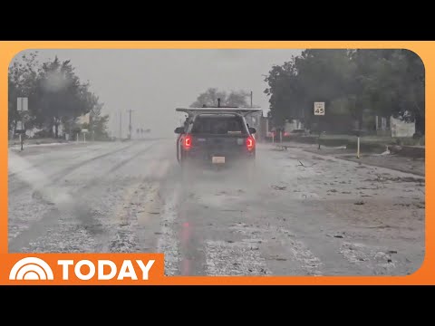 Hail Blankets Texas as Dangerous Storm Moves Eastward
