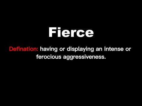 Fierce meaning.