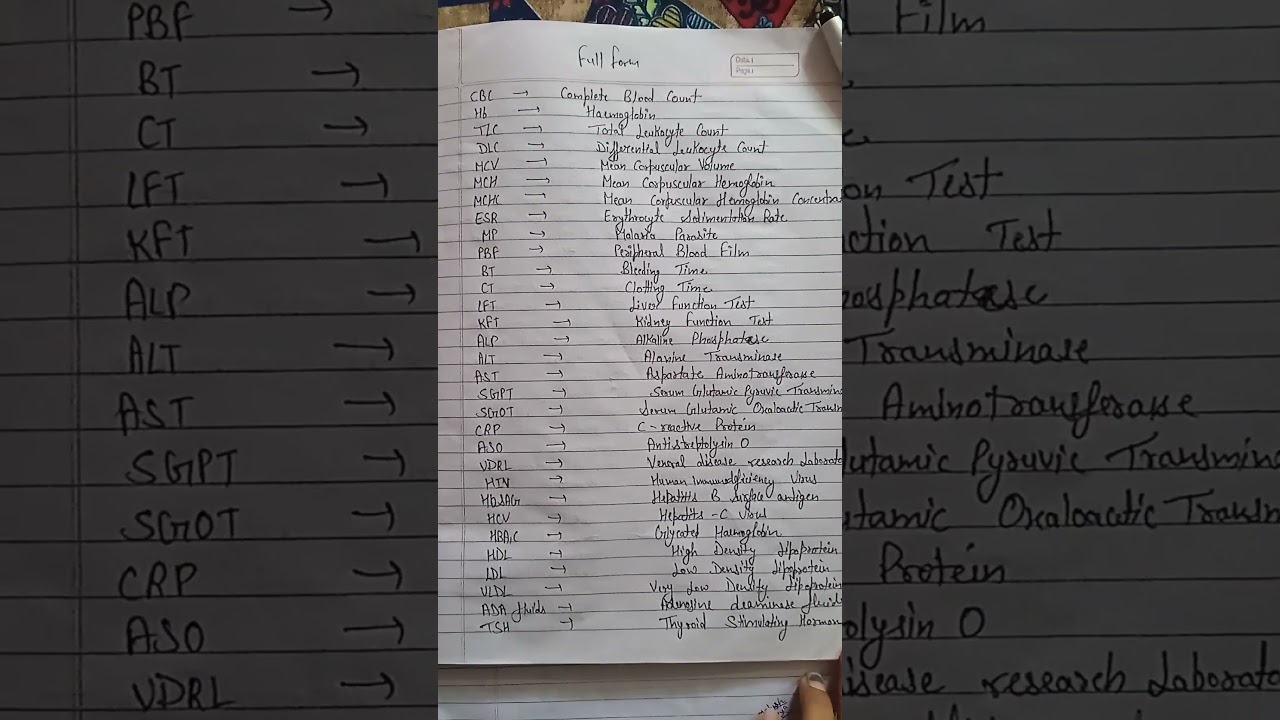 #dmlt #all test full form #bloodtest