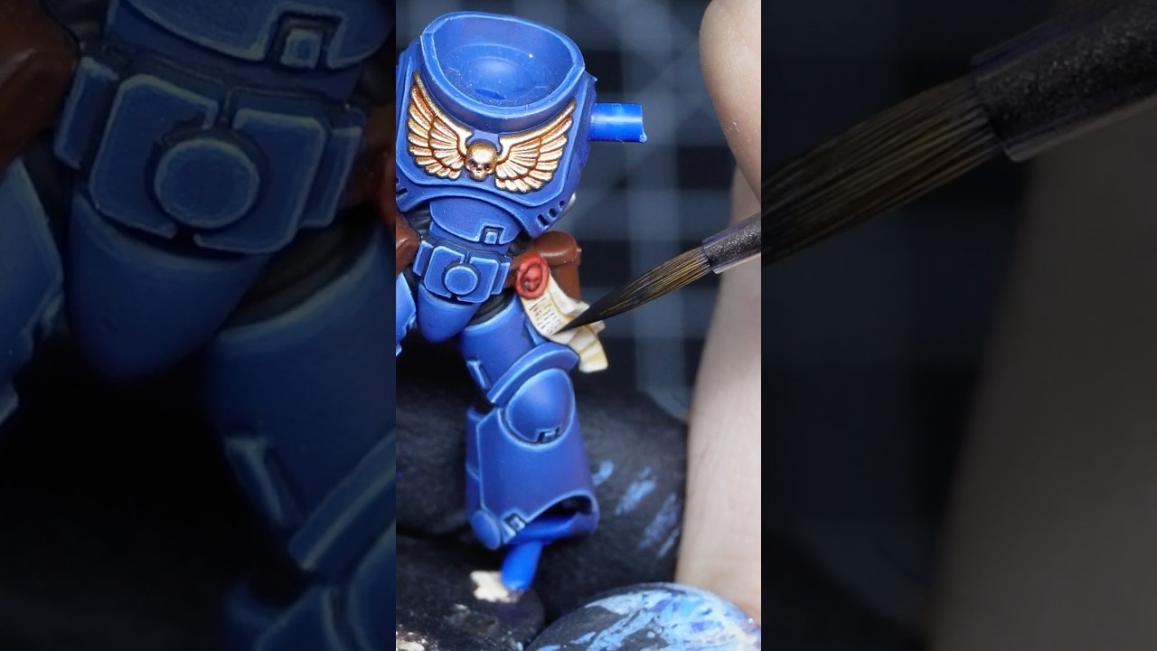 Painting a Space Marine EXACTLY like the box art (in 60 seconds)