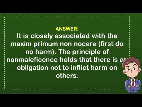 What does nonmaleficence mean