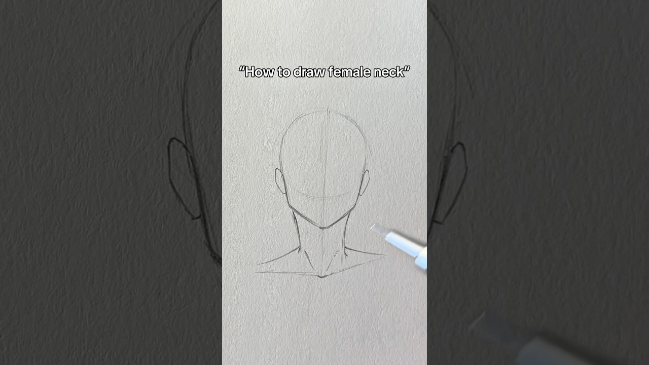 How to draw female neck
