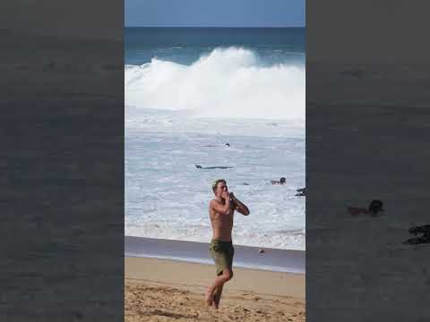 Pro Surfer Goes Down Hard! #pipeline #surfing