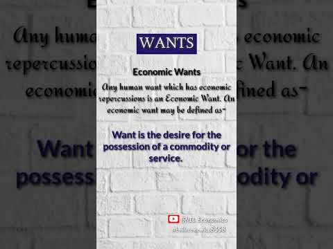 Wants// Economic Want// Definition // Short// UGC-NET, PhD @bnileconomicsDSP
