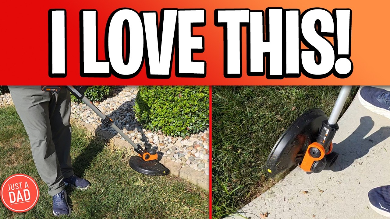 WORX Cordless 20V String Trimmer REVIEW - Very Lightweight !!!!!
