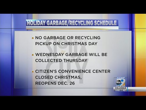 Holiday Garbage/Recycling Schedule
