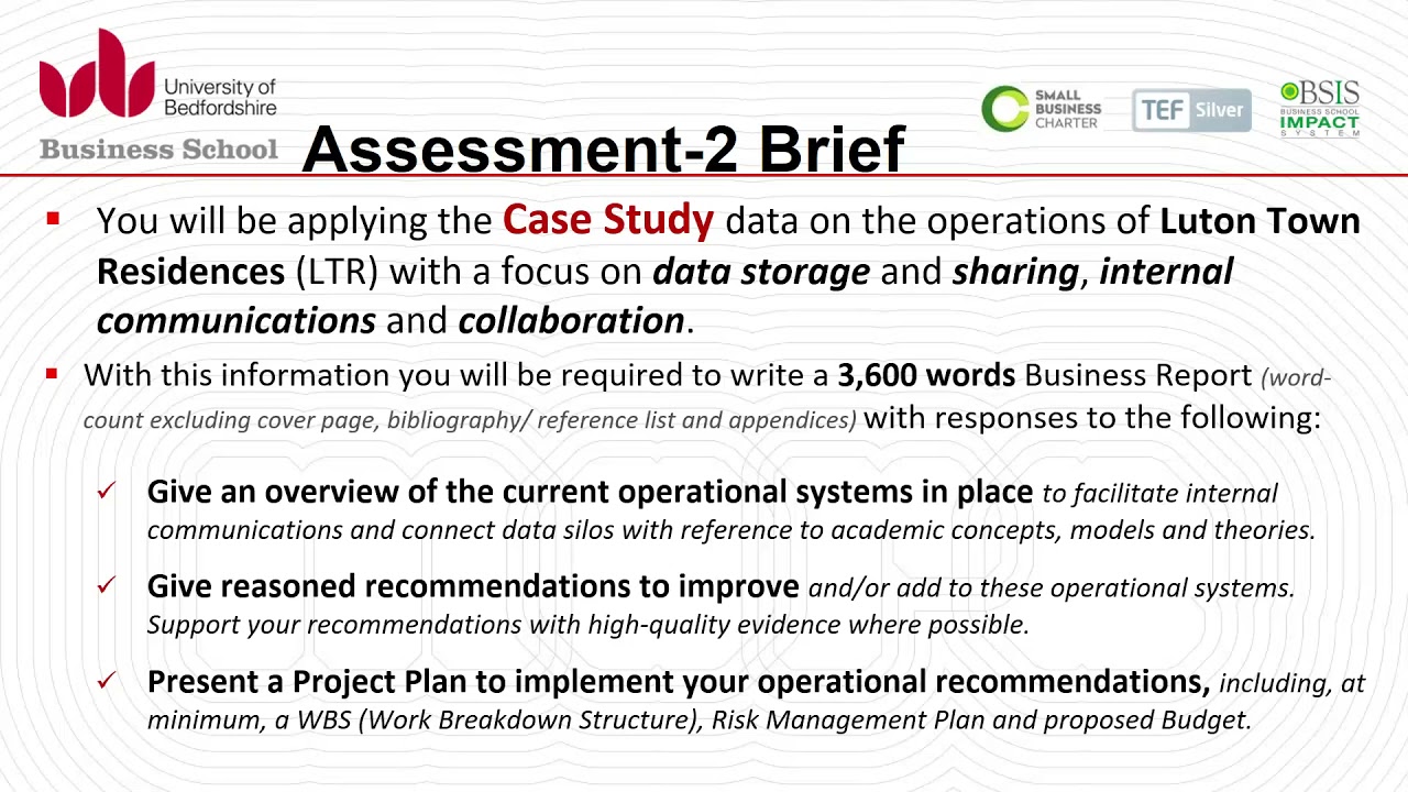 Assessment 2 Video Guide Brief