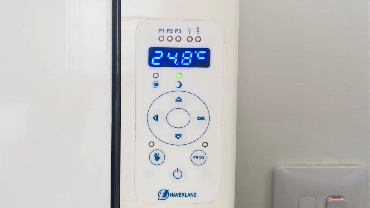 Haverland Electric Radiator Heater How to Use Setup Timer Programming XR | Instruction Guide Manual