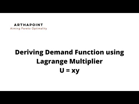 ArthaPoint | Deriving Demand Function for Well Defined Preference using Lagrange Multiplier