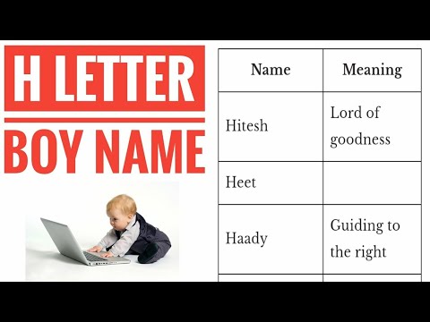 H Letter Baby Boy Name | Boy Name Starting With H Letter