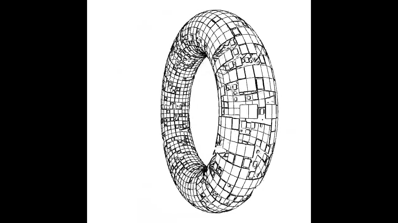 Crack torus. Draw by openFrameworks