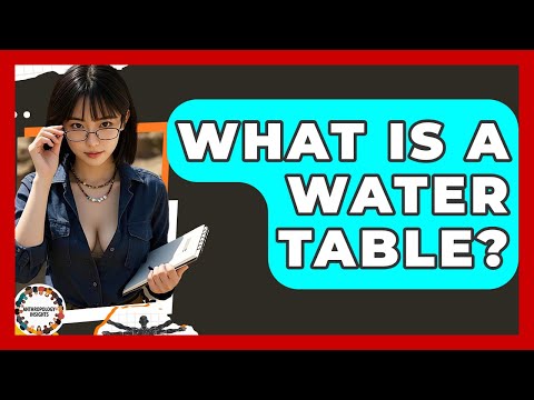 What Is A Water Table? - Anthropology Insights