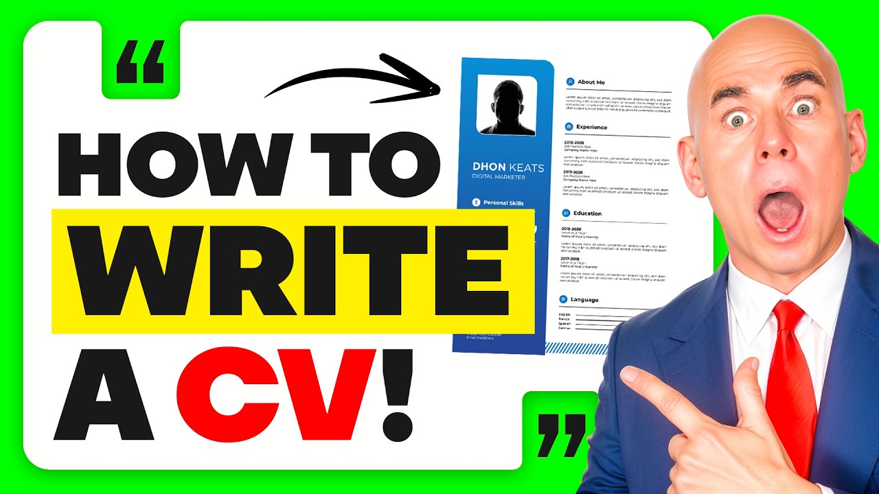 HOW TO WRITE A CV with Template & CV TIPS! (Get Hired Fast with This CV Example!) BEST CV TEMPLATE!