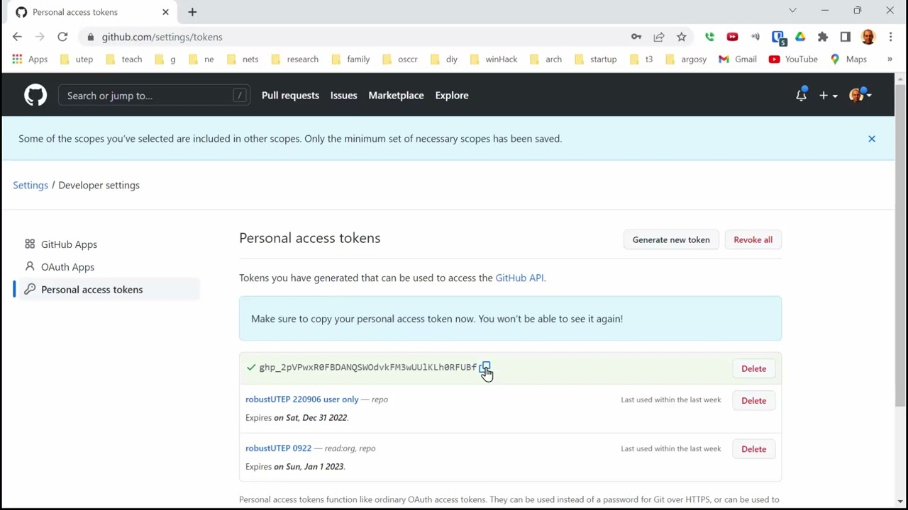 automating github token authentication using a .netrc file