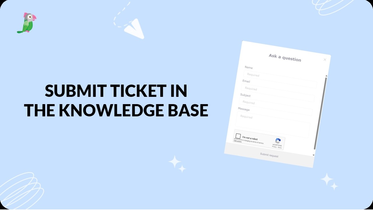Customizing the submit ticket form in your knowledge base