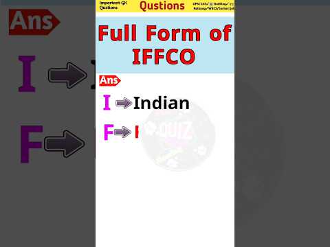 Full Form of IFFCO || IFFCO Full Form | General knowledge | Gk Questions #gk #viral #gkquiz #shorts
