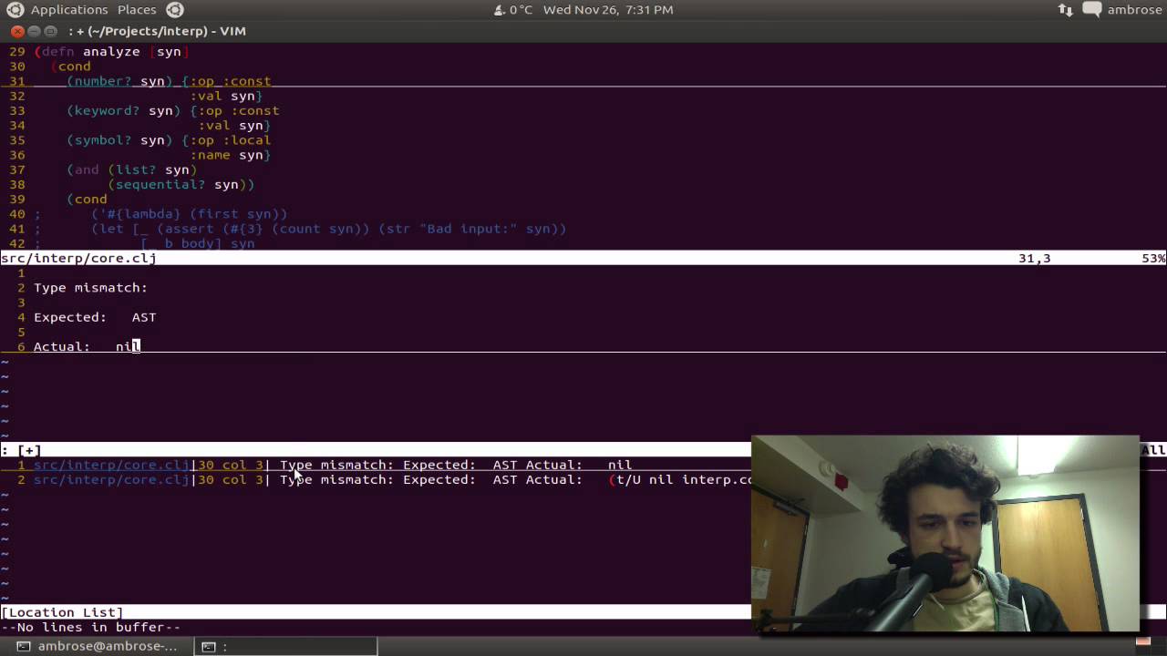 Typed Clojure - Lambda Calculus Interpreter
