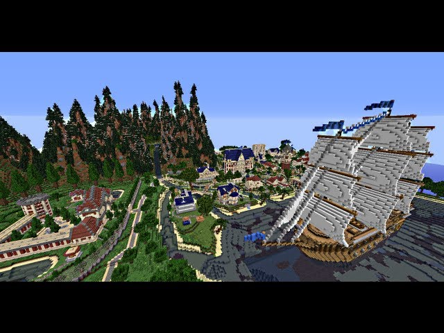 Map relief 1.0 ( biome, landscape and city ! ) Minecraft Map