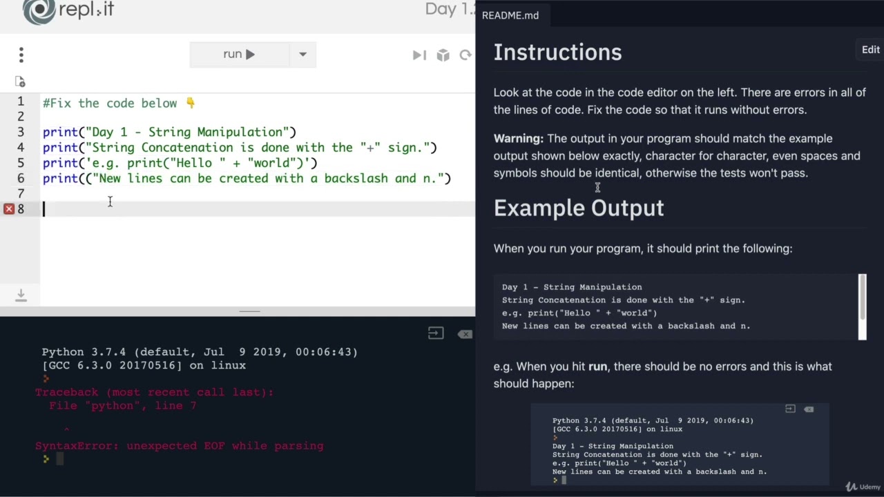 9  Interactive Coding Exercise Debugging Practice