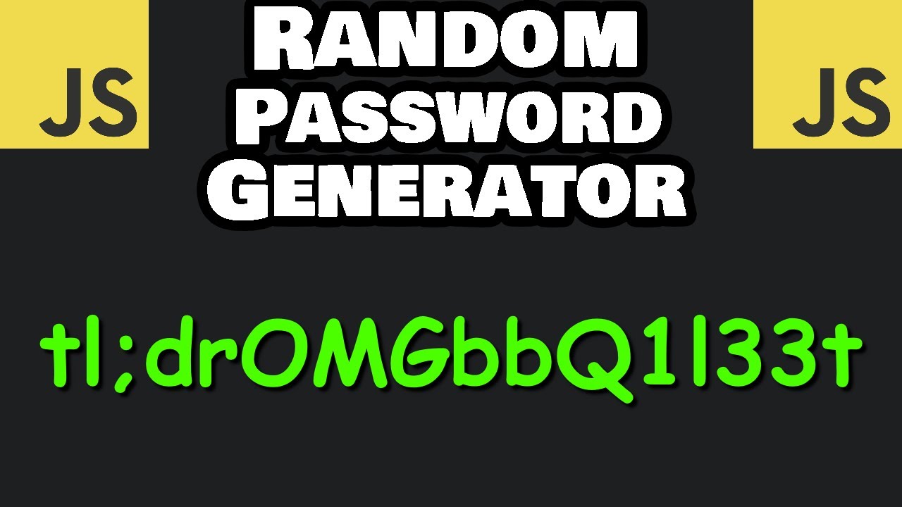 Build this JavaScript random password generator 🔑
