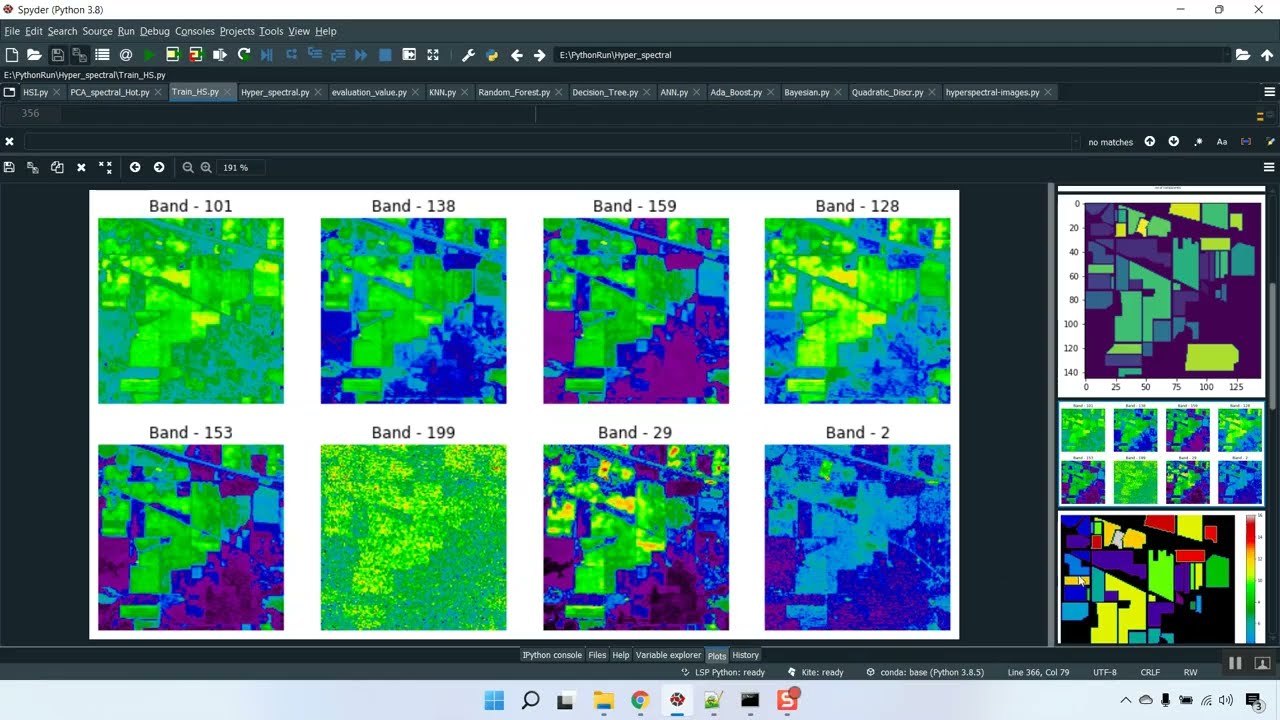 Hyper Spectral Image Classification Satellite Image in Python Projects