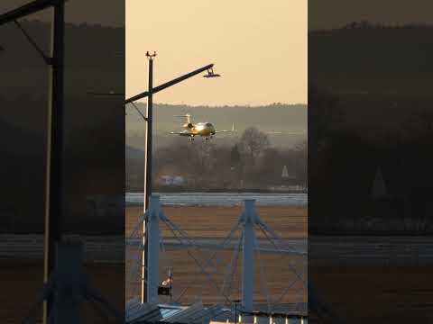 ADAC Learjet 60XR D-CURE – Sunset Air Ambulance Approach at Nuremberg Airport (EDDN) #aviation